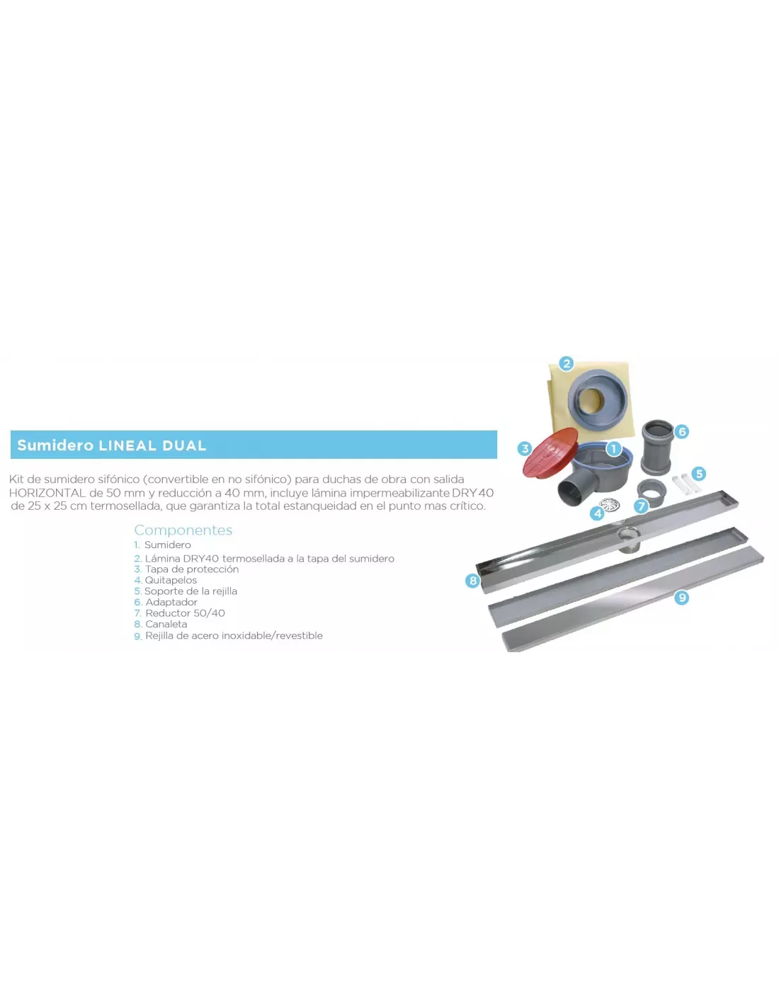 KIT IMPERMEABILIZACION LINEAL DUAL DIVA 70