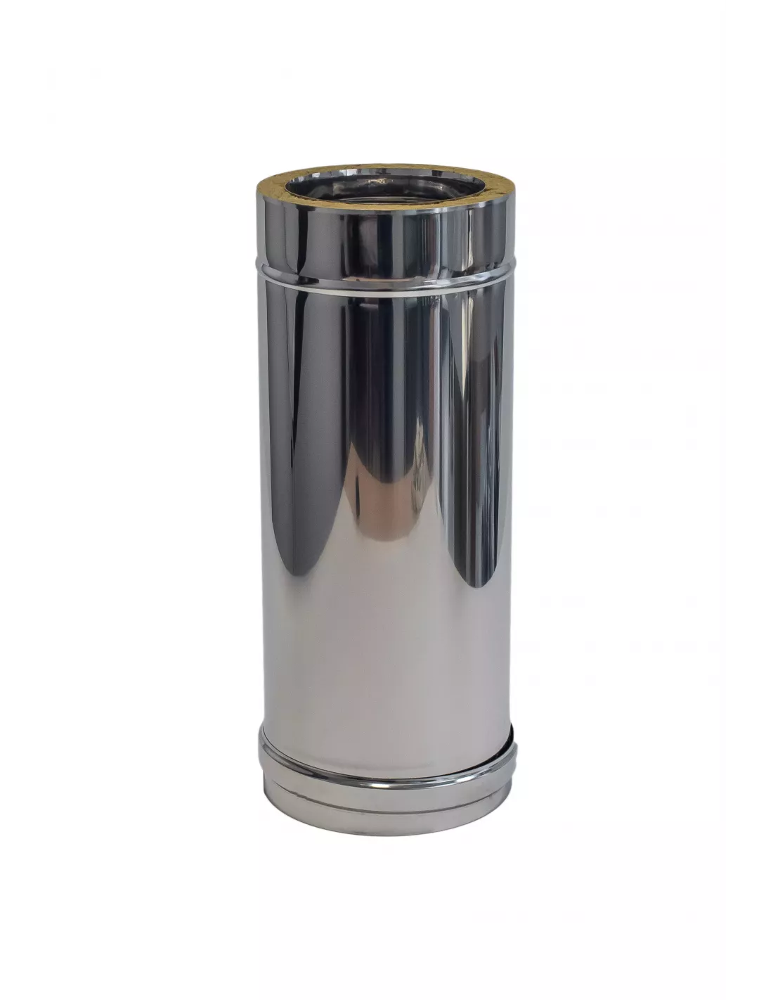 TUBO PELLET DOBLE PARED INOX PLATA 0.25MT